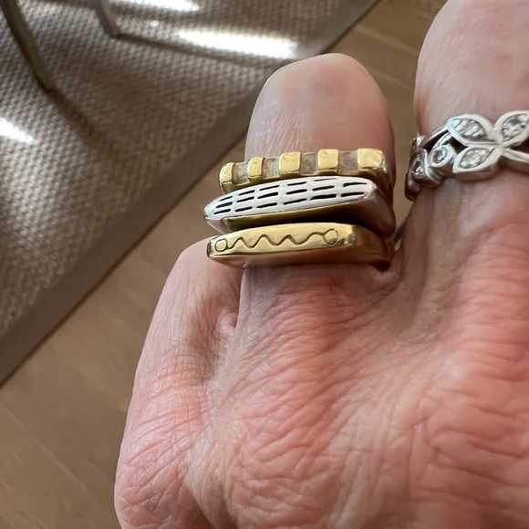 LISA JENKS | Jewelry | 925 3 Lisa Jenks 65 Stacked Bands As Pictured Vguc | Poshmark